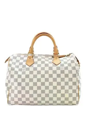 LOUIS VUITTON Damier 30 Satchel - White