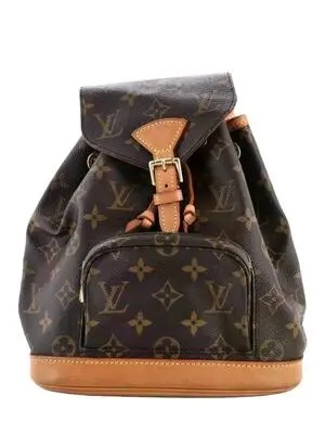 LOUIS VUITTON Vintage Montsouris Monogram Canvas Pm Backpack - Brown