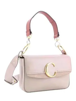 Chloé Double Carry Leather Small Crossbody Bag - Neutrals