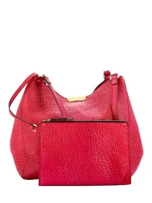 Burberry Canter Embossed Leather Tote - Red
