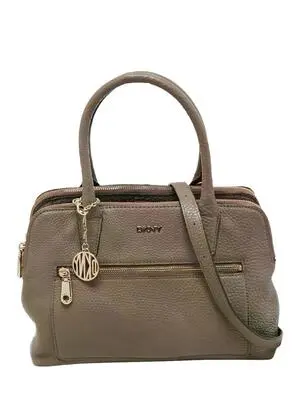Dkny 2010s Leather Satchel Bag - Green