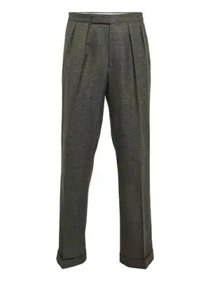 Etro Pleated Wool Trousers - Black