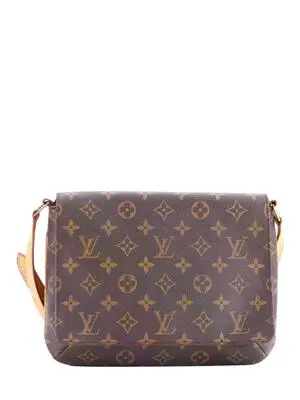 LOUIS VUITTON Musette Tango Handbag Monogram Canvas - Brown