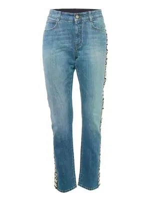 Stella McCartney Logo-tape Jeans - Blue