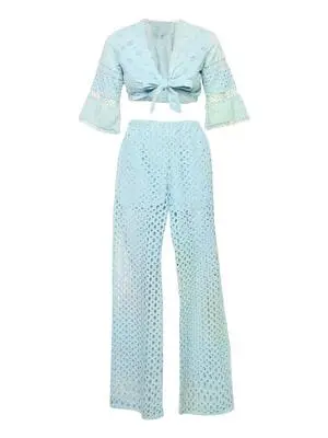 Temptation Positano Broderie Anglaise Eyelet Suit - Blue