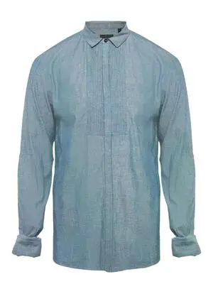 Burberry Pintuck Double-cuff Shirt - Blue