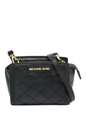 Michael Kors Quilted-leather Mini Crossbody Bag - Black
