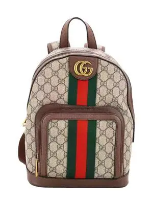 Gucci Ophidia Gg Coated Canvas Medium Backpack - Brown