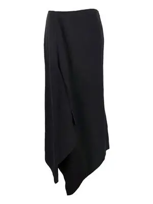 MONDRAIN Asymmetrical Hem Skirt - Black