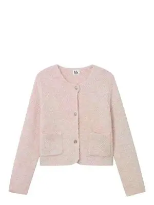 B+AB Buttoned Cardigan With Pockets - Pink