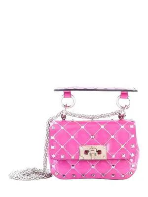 VALENTINO Rockstud Spike Flap Micro Crossbody Bag