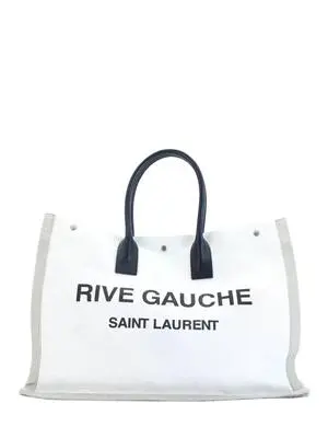 Saint Laurent Rive Gauche Shopper Large Tote Bag - Neutrals