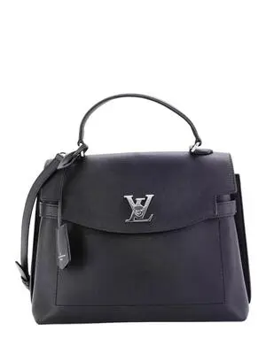 LOUIS VUITTON Lockme Ever Handbag Mm Leather Satchel - Black