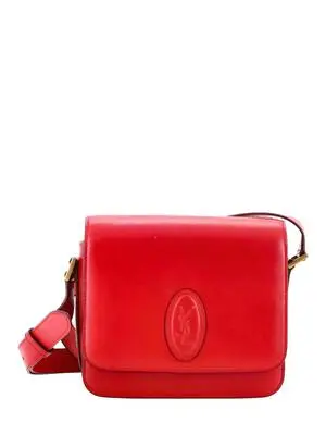 Saint Laurent Le 61 Saddle Bag Small Leather Crossbody - Red