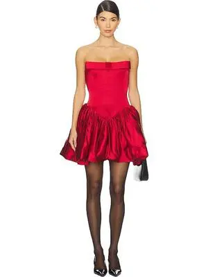 AMUR Mirelle Bow Dress - Ruby Rose