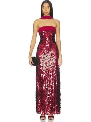 Majorelle Millie Gown - Bordeaux Red