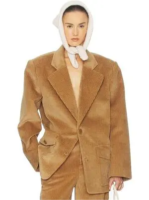 HELSA The Very Oversized Corduroy Blazer - Caramel
