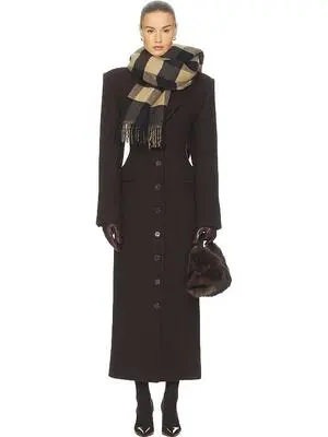 HELSA Italian Wool Blend Topcoat - Dark Brown
