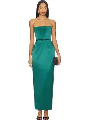 SAU LEE Taylor Strapless Maxi Dress - Emerald