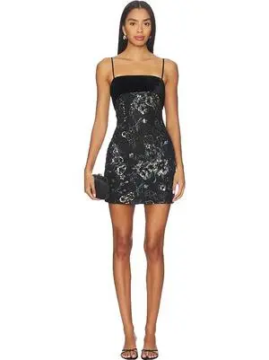 SAU LEE Ari Mini Dress - Black
