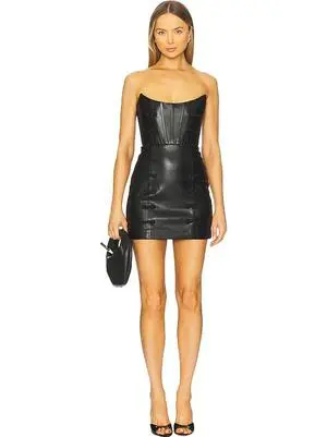 SAU LEE Jana Mini Dress - Black