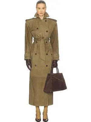 HELSA Suede Trench Coat