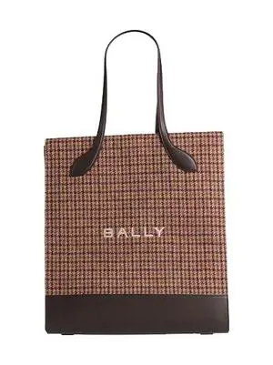 Bally Flannel Houndstooth Tote - Beige