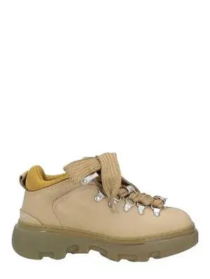 Burberry Ankle Boots With Lace-up Detail - Beige