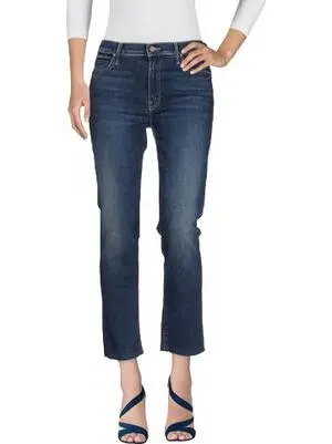 MOTHER Straight-leg Jeans With Raw-cut Hem - Blue