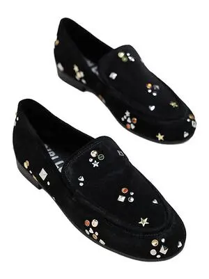 BIBI LOU Icon Studded Loafers - Black