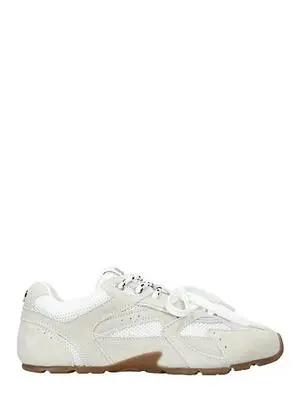 Steve Madden Asiel Suede Trainers - White