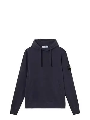 Stone Island 6100062 Fleece Hoodie - Ink Blue