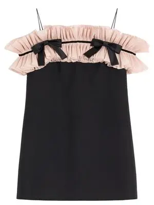 Valentino Garavani Silk Crepe Mini Dress - Black