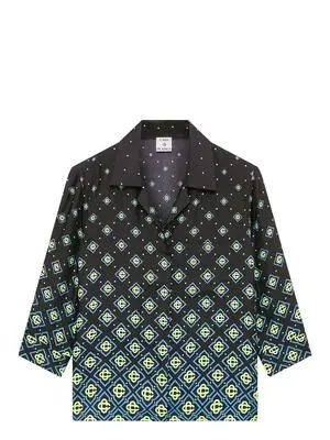 Casablanca Monogram Silk Shirt - Black