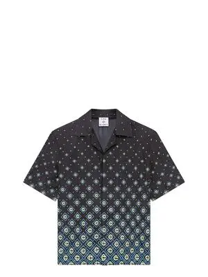 Casablanca Monogram Short Sleeve Swim Shirt - Black