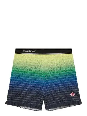 Casablanca Gradient Shirred Shorts - Multicolor