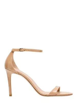 STUART WEITZMAN Nudist Ii Patent Ankle-strap Sandals - Beige