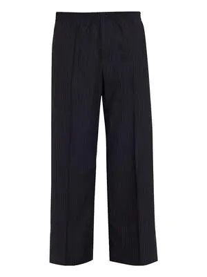 WE-AR4 Pinstripe Straight-leg Trousers - Midnight