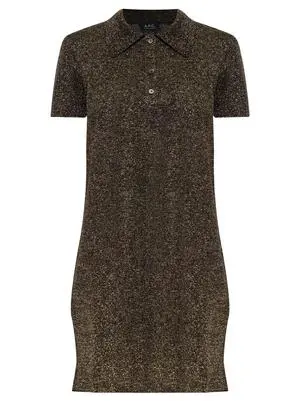 A.p.c. Dress With Lurex Thread - Gold