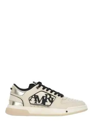 Amiri Logo Leather Trainers - Neutrals
