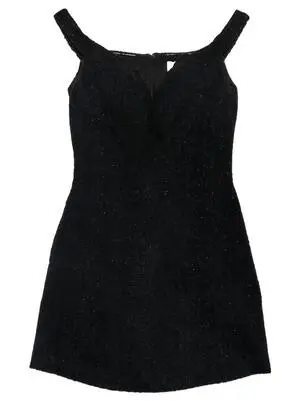 SELF-PORTRAIT V-neck Mini Dress - Black