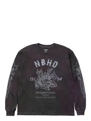 NEIGHBORHOOD Dragon-graphic Long-sleeved T-shirt - Grey