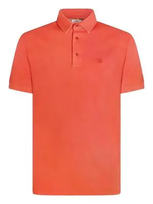 Etro Logo-embroidered Polo Shirt - Orange