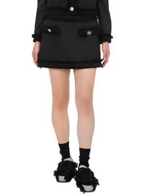 Moschino Button-detailed Mini Skirt - Black