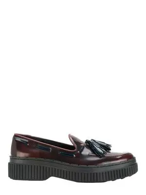 TOD'S Tasselled Flatform Loafers - Red