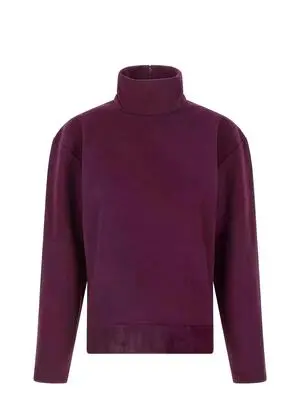 Saint Laurent Mandarin Collar Padded Sweatshirt - Purple