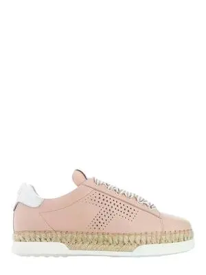 TOD'S Lace-up Espadrille Sneakers - Pink