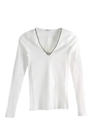 BRUNELLO CUCINELLI V-Neck Long-Sleeve T-Shirt