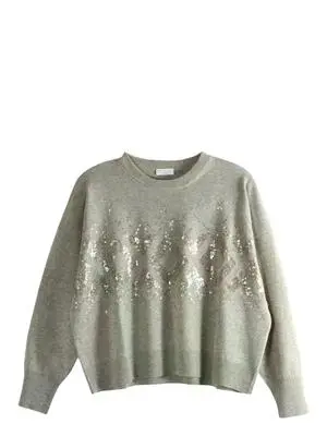 Brunello Cucinelli Sequin-embellished Sweater - Grey