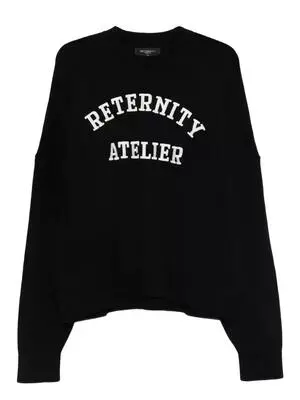 RETERNITY Vénie Logo-knit Sweater - Black
